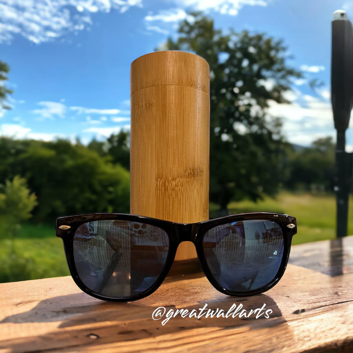ECO FRIENDLY BAMBOO SUNGLASS with BAMBOO CASE (OPHIR) – GREAT WALL ARTS PH